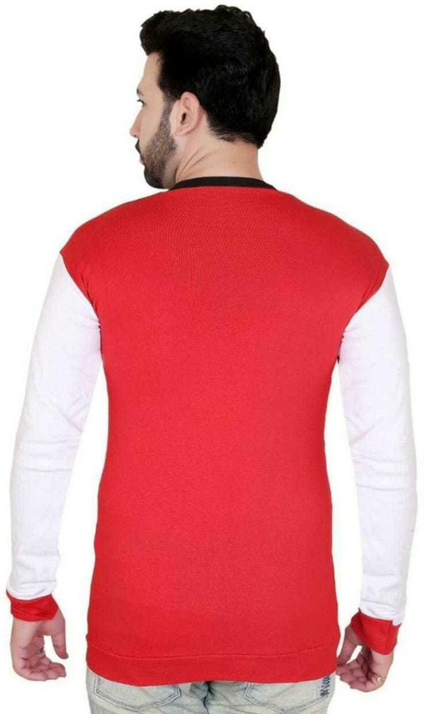 RDS GARMENT HUB Men Red Cotton Blend Colorblock Tshirt (M) - JioMart