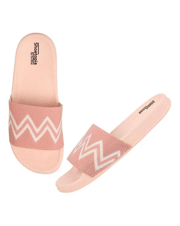 Shoetopia Pink Slides for women - JioMart