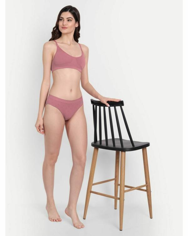 Heka Seamless Pretty Basic Bra & Polka-Dot Panty Set - JioMart