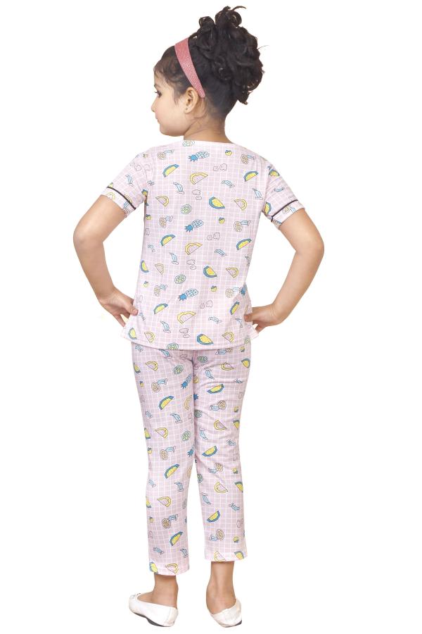 Burbn Girls Pink Night Suit - JioMart