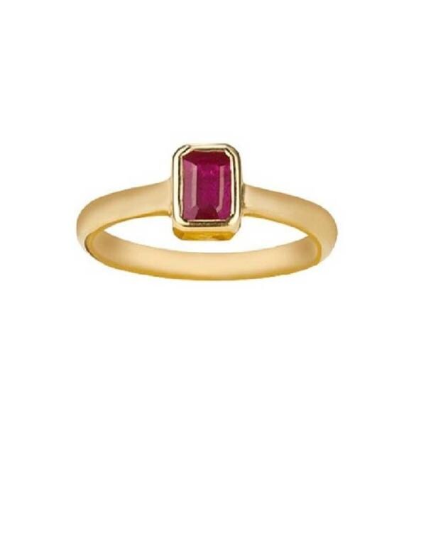 CEYLONMINE Ruby Manik Ring Birthstone Astrology Rashi Ratan Ring - JioMart
