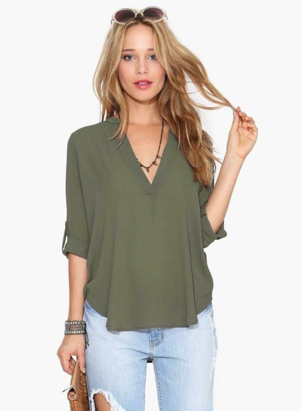 RW RIMSHA WEAR Women's Khaki high low semi formal top - JioMart