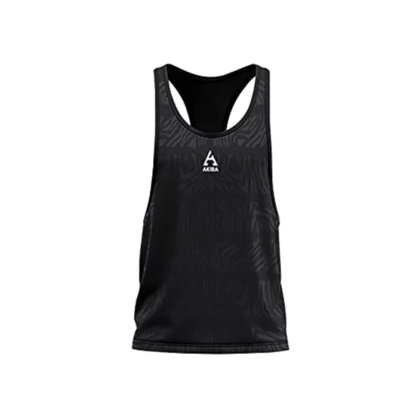 AKIBA Printed Gym Fitness Workout Stringers Stylish Vests for(Black ...