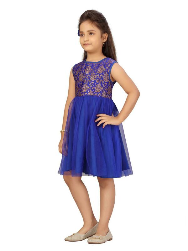 Aarika Girls Blue Colour Frock - JioMart