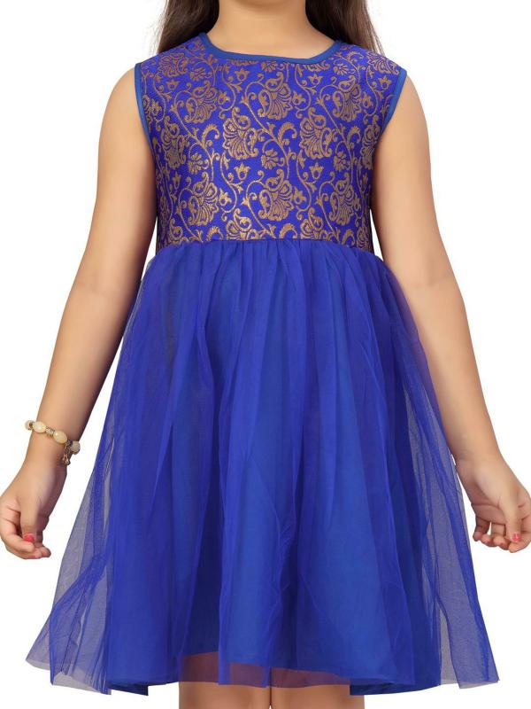Aarika Girls Blue Colour Frock - JioMart