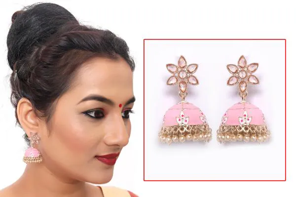 Latest KAYAA FASHION Stylish Meenakari Pearl Jhumka Jhumki Traditional ...