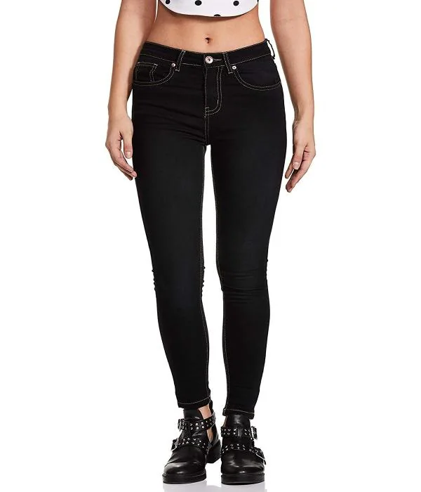 SUJUKA BE YOUR Women Flared High Rise Black Jeans - JioMart