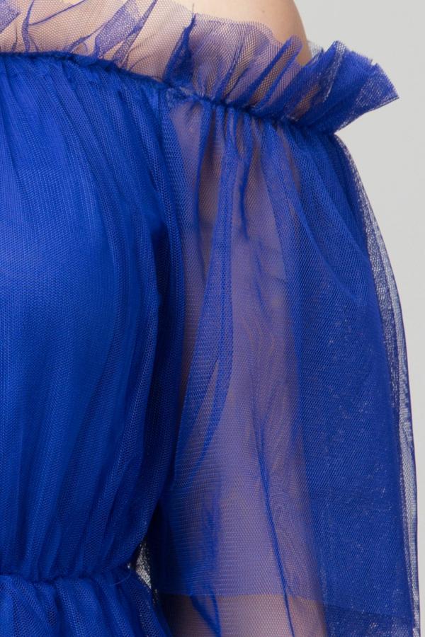 Meetnex Women Royal Blue Net Top - JioMart