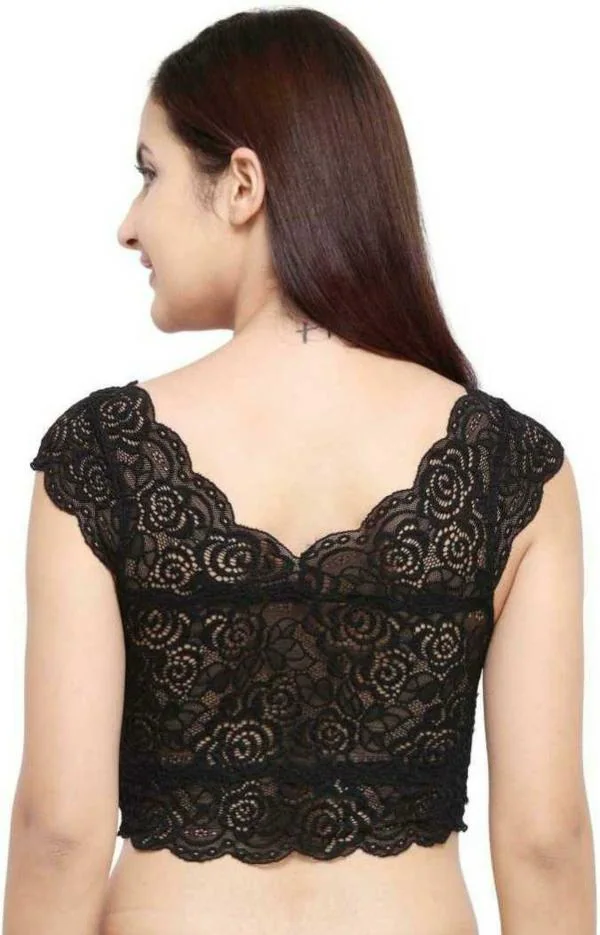 Mysha Women Black Lace Bra (30) - JioMart
