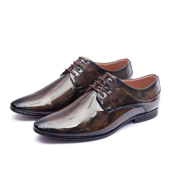 Advick Brown Formal Shoes Patent Shining Shoes Lace Up For Men - JioMart