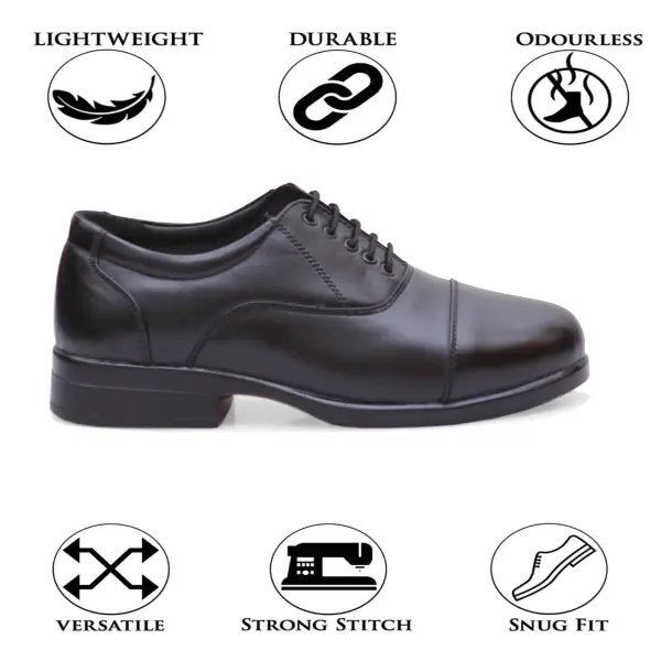 SCEPTRE Black Genuine Leather Police Shoes and Office Uniform dress ...