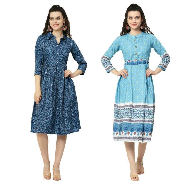 MISS AYSE Western Multi Color Dress{ Pack of 2} - JioMart
