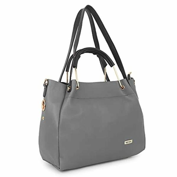 ROVOK Grey Polyurethane Handbag Pack of 3 l water resistant l handbags ...