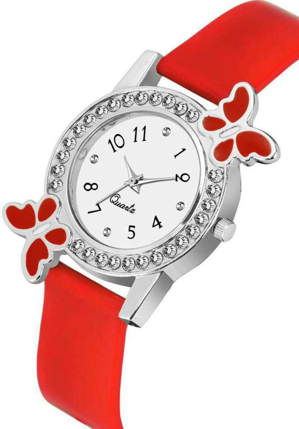 Rozti Analog Red Dial Red Strap Watch for Women (Pack of 2) - JioMart