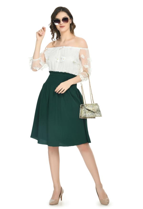 MW-butterfly-solid-Drs-bottal green-S - JioMart