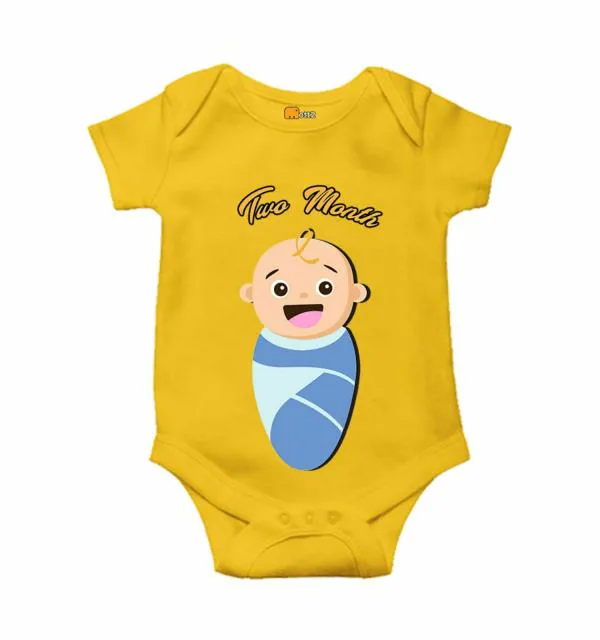The Print Platter monthly Birthday Special Unisex Baby Romper Half ...