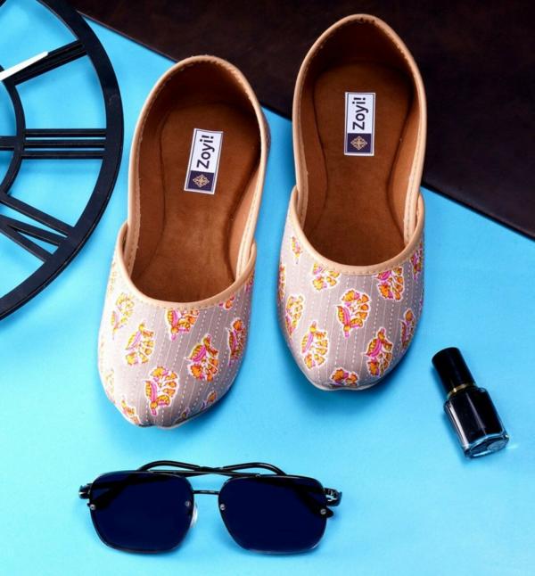 Zoyi Ethnic Textile Print Juti & Mojari For Wedding & Ethnic Wear Jutis ...