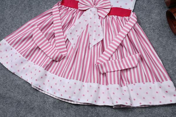 TIOR Girls Pink Striped Dress (1-2 Y) - JioMart