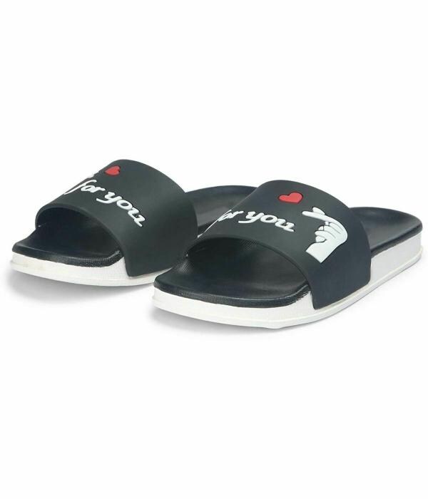 Des Tongs Black Slides for Women - JioMart