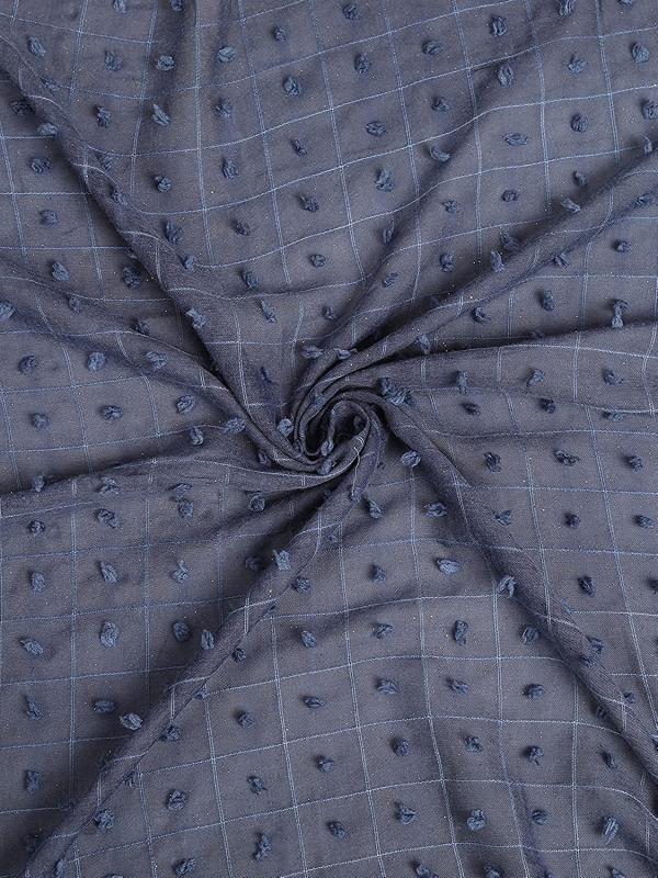 Wicked Stitch Womens Dark Blue Checked 100 Percent Cotton Scarves - JioMart