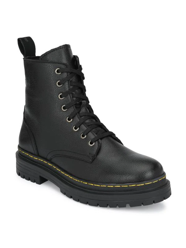 Delize Mens Black Derby Boots - JioMart