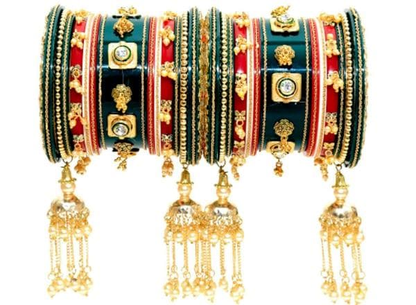 Zindura Green Chuda Set for Women (Pack of 2) - JioMart