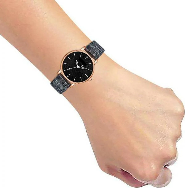 Missfox Black Women Watches Ladies Wrist Watch for Girls Analog Fashion ...