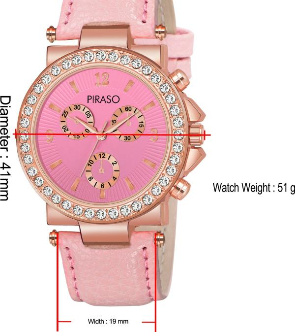 PIRASO New Model Beautiful Analog Pink Dial Pink Strap Watch for Girls ...