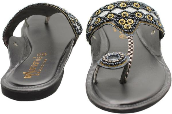 Walk-N-Style Collection Women Flats Sandal - 7 (Grey) - JioMart