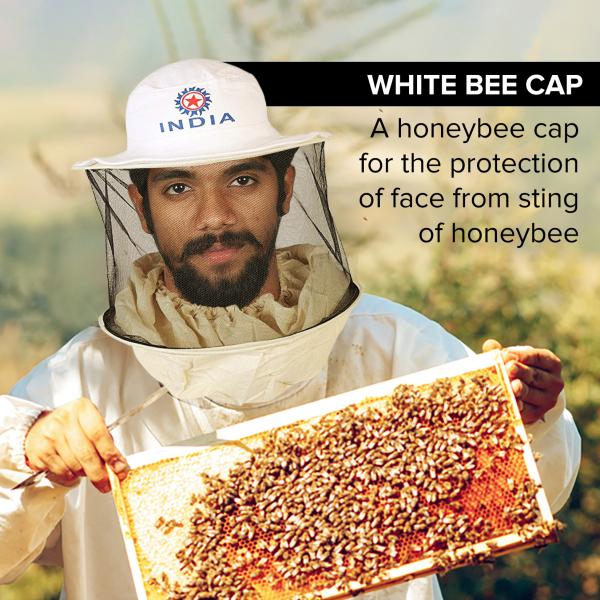 TURRITOPSIS Bee Cap Honeybee White Cap Bee Veil for The Protection of ...