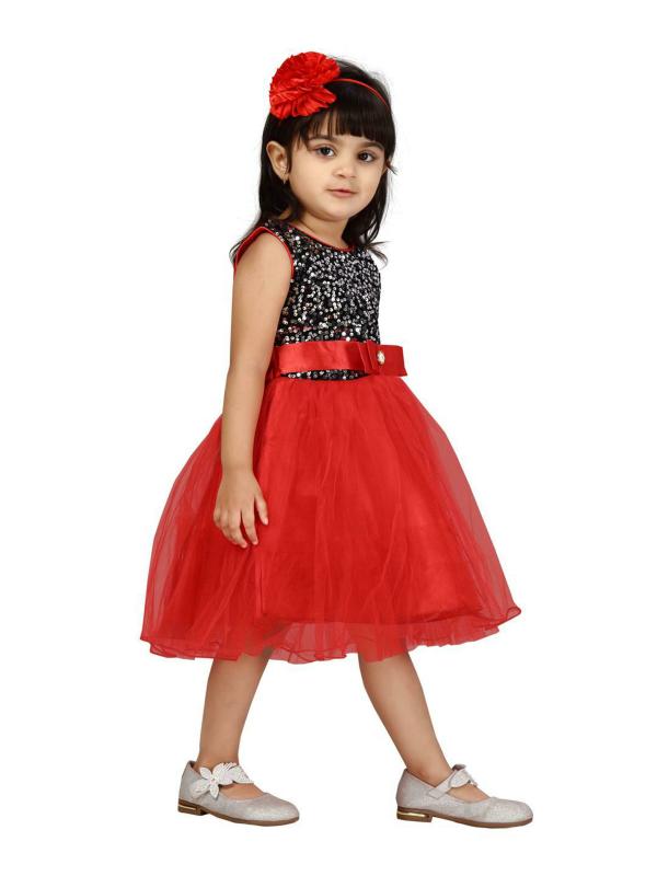 Aarika Girls Red Color Frock - JioMart