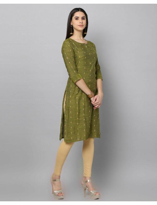 English Lady Women dobby weaved slub silk front open placket Kurti ...
