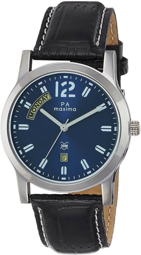 Maxima Analog Blue Dial Black Strap Watch For Men (O-49670LMGI) - JioMart