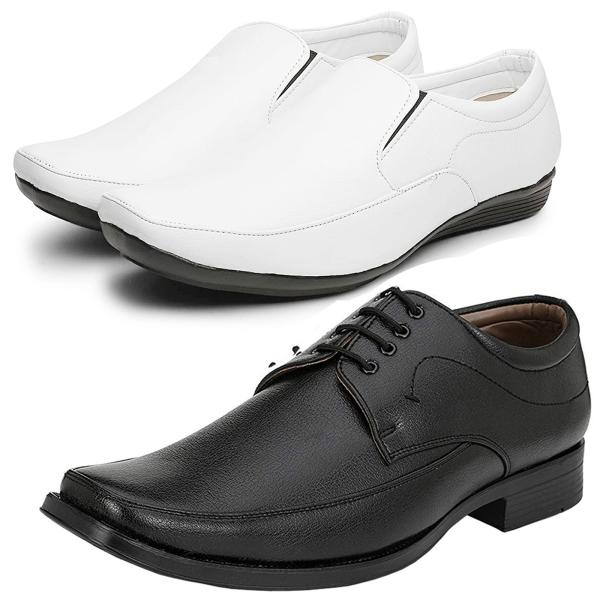 Vitoria Stylish Leather Formal shoes Combo For Men And Boys (Pack Of 2 ...