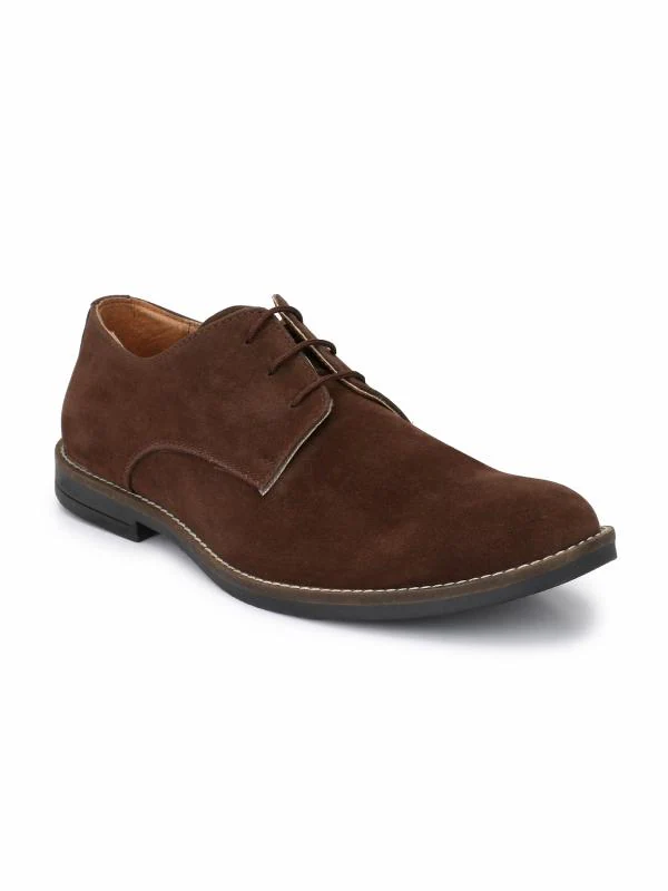 Hirel's Men's Brown Suede Derby Casual Shoes - JioMart