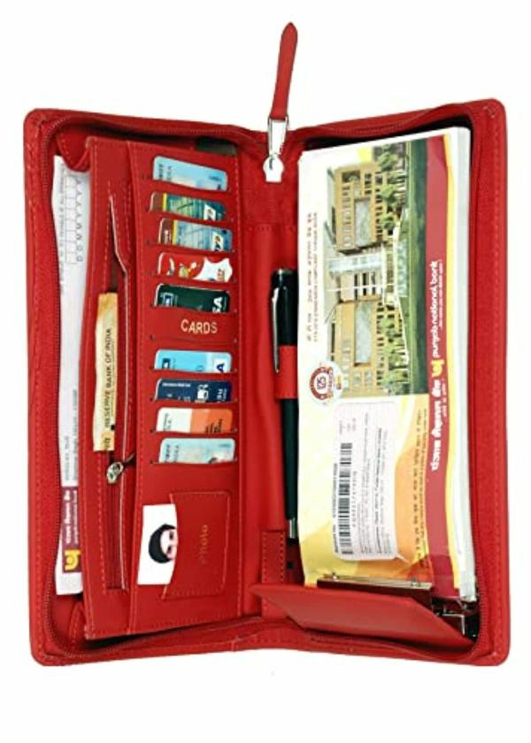 Sukeshcraft Dark Mehroon Polyurethane Cheque Book Holder for 50 Cheque ...