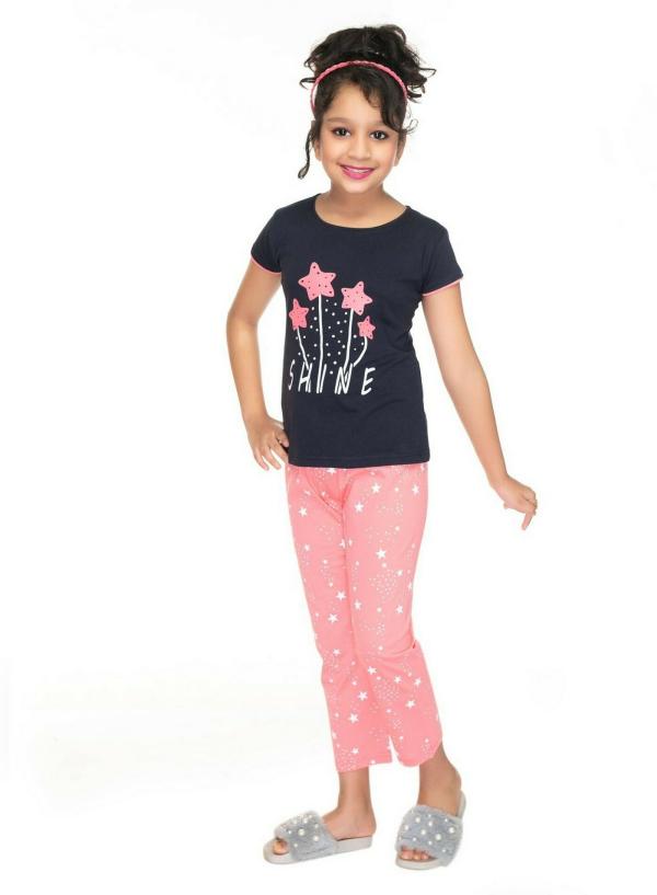 Coolio Girl's Multicolor Printed Pure Cotton T-Shirt Pant Set|Sets|Girl ...