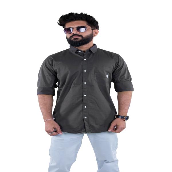 NATAX Solid Plain Casual Shirt for Men, Regular Fit Shirt, 100% Twill ...