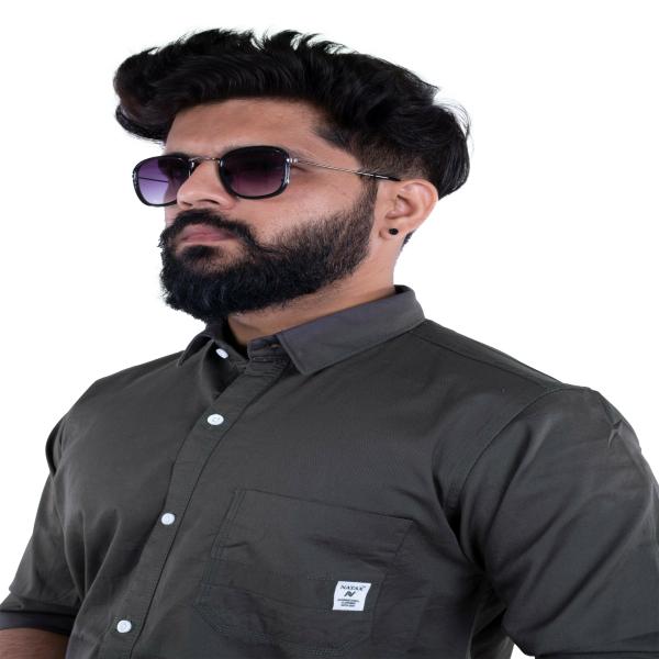NATAX Solid Plain Casual Shirt for Men, Regular Fit Shirt, 100% Twill ...