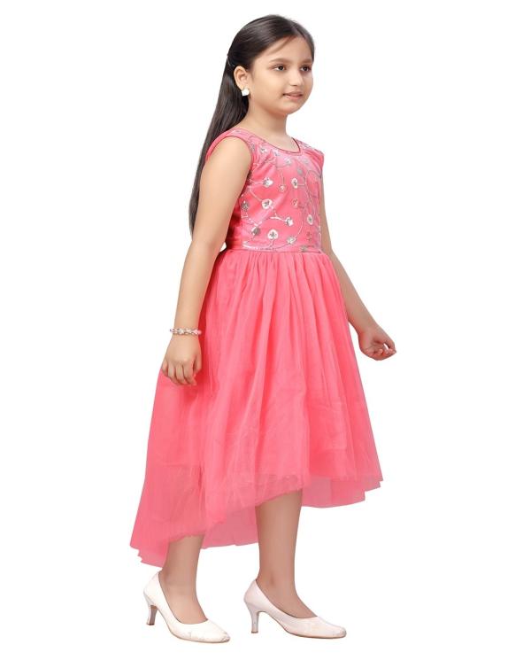 Aarika Girls Gajri Color Net Frock - JioMart