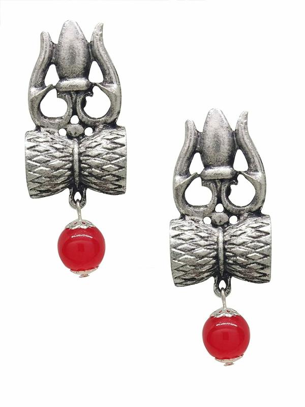 Total FashionOxidised Silver Plated Mahadev Trishul Damru Earrings for ...