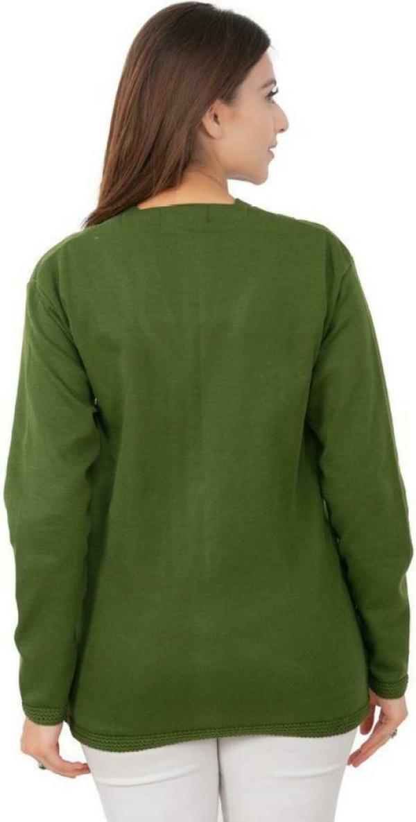 Loglo Women Green Embroidered Polyester Sweater - XXXL - JioMart