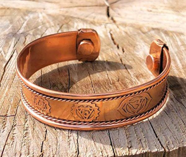 Mautik Sadiwala Copper 7 Chakra Magnetic Copper Cuff Bracelet For Men And Women - JioMart
