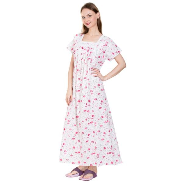 Redglo Women's Cotton Printed/Maxi/Night Wear/Stylish Nighty & Night ...