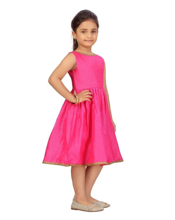 Aarika Girl's Rani Color Party Wear Middi - JioMart