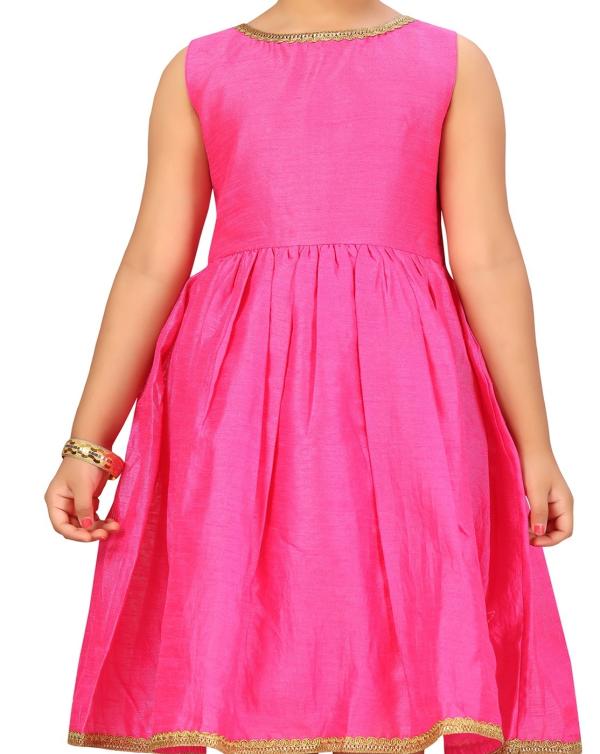 Aarika Girl's Rani Color Party Wear Middi - JioMart