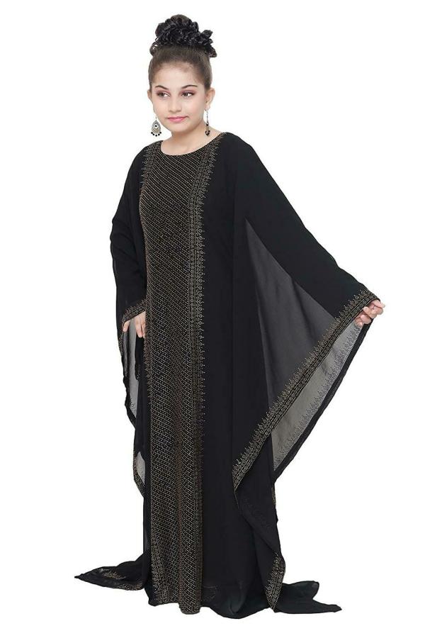 Maxim Creation Girls Black Satin Maxi Dress, 9 to 10 years - JioMart