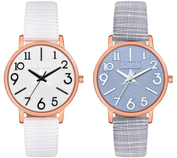 Zabby Allen White And Blue Leather Belt 347-350 Combo Analog Women ...