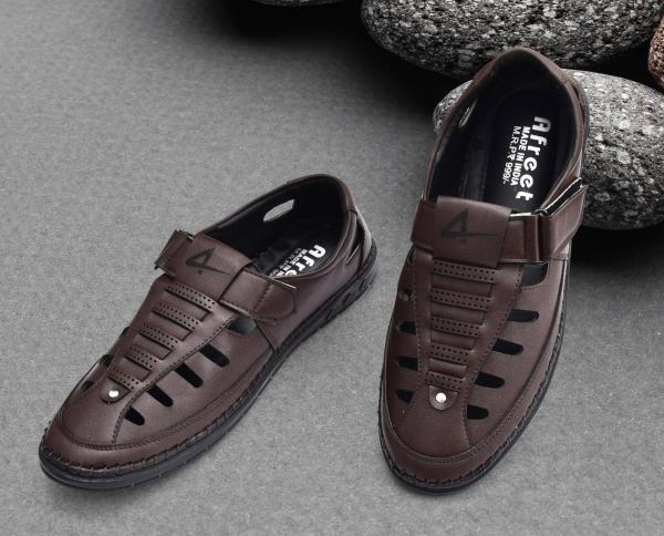 Afreet Comfortable & Trendy Sandals for Men (Brown). - JioMart