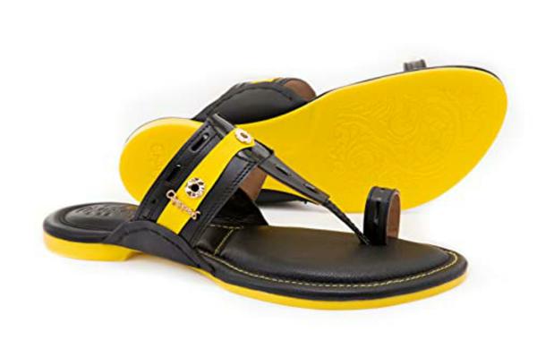 Chappers Men's Leather Insignia Kolhapuri Slippers - JioMart